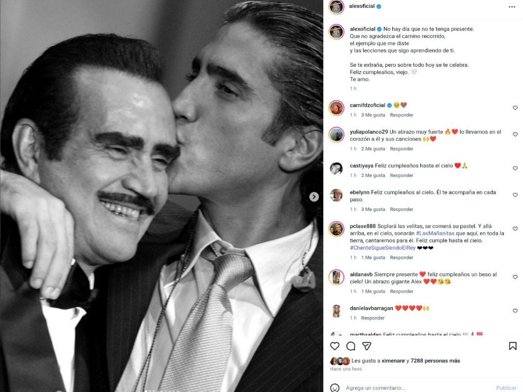 Alejandro Fernández recuerda con emotivo mensaje a su padre Vicente ...